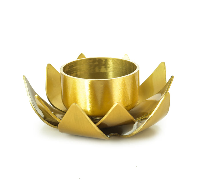 Shop Golden Lotus Tea Light Holder Online From OGGN