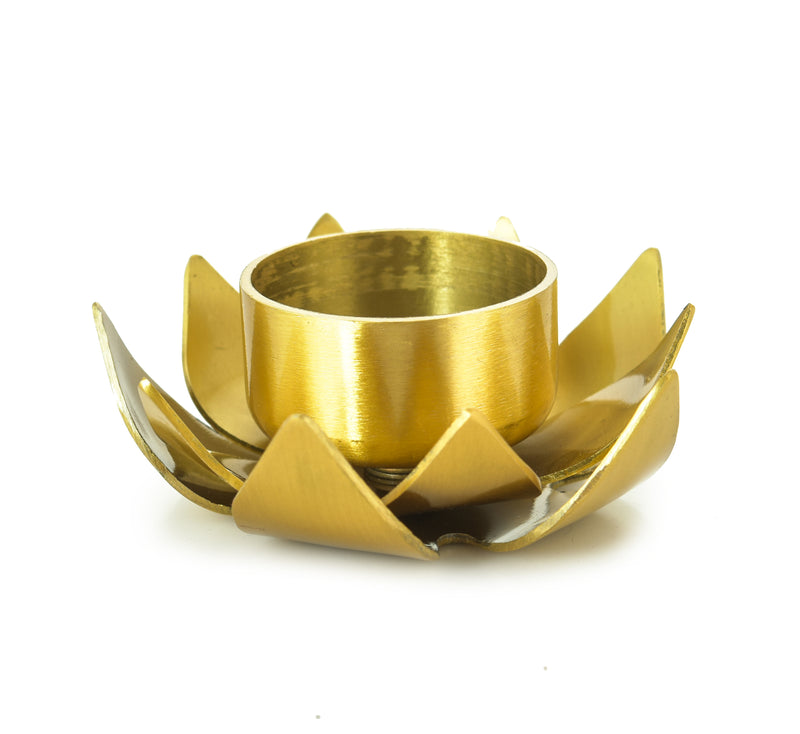 Shop Golden Lotus Tea Light Holder Online From OGGN