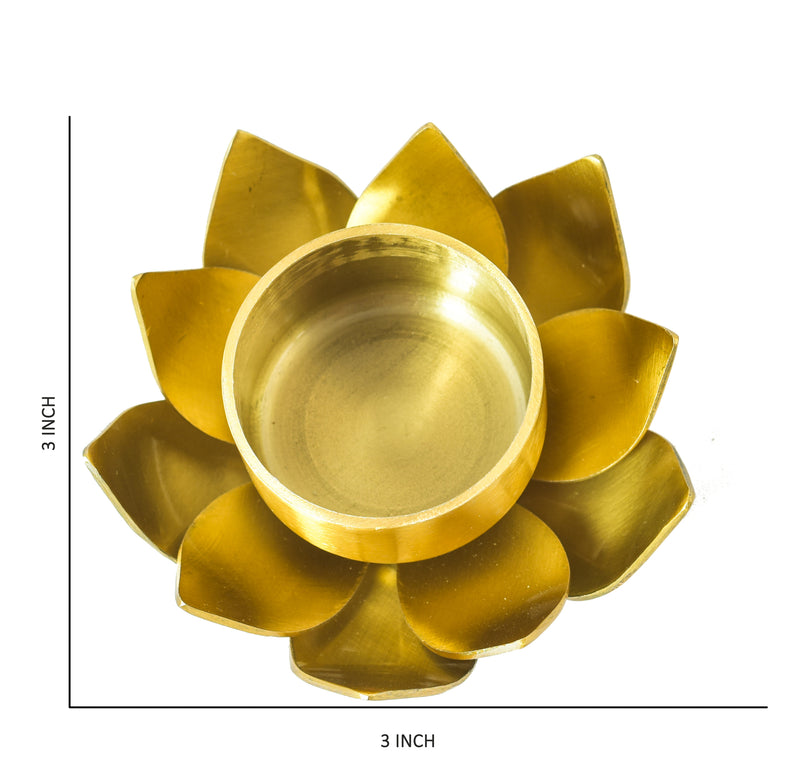 Shop Golden Lotus Tea Light Holder Online From OGGN
